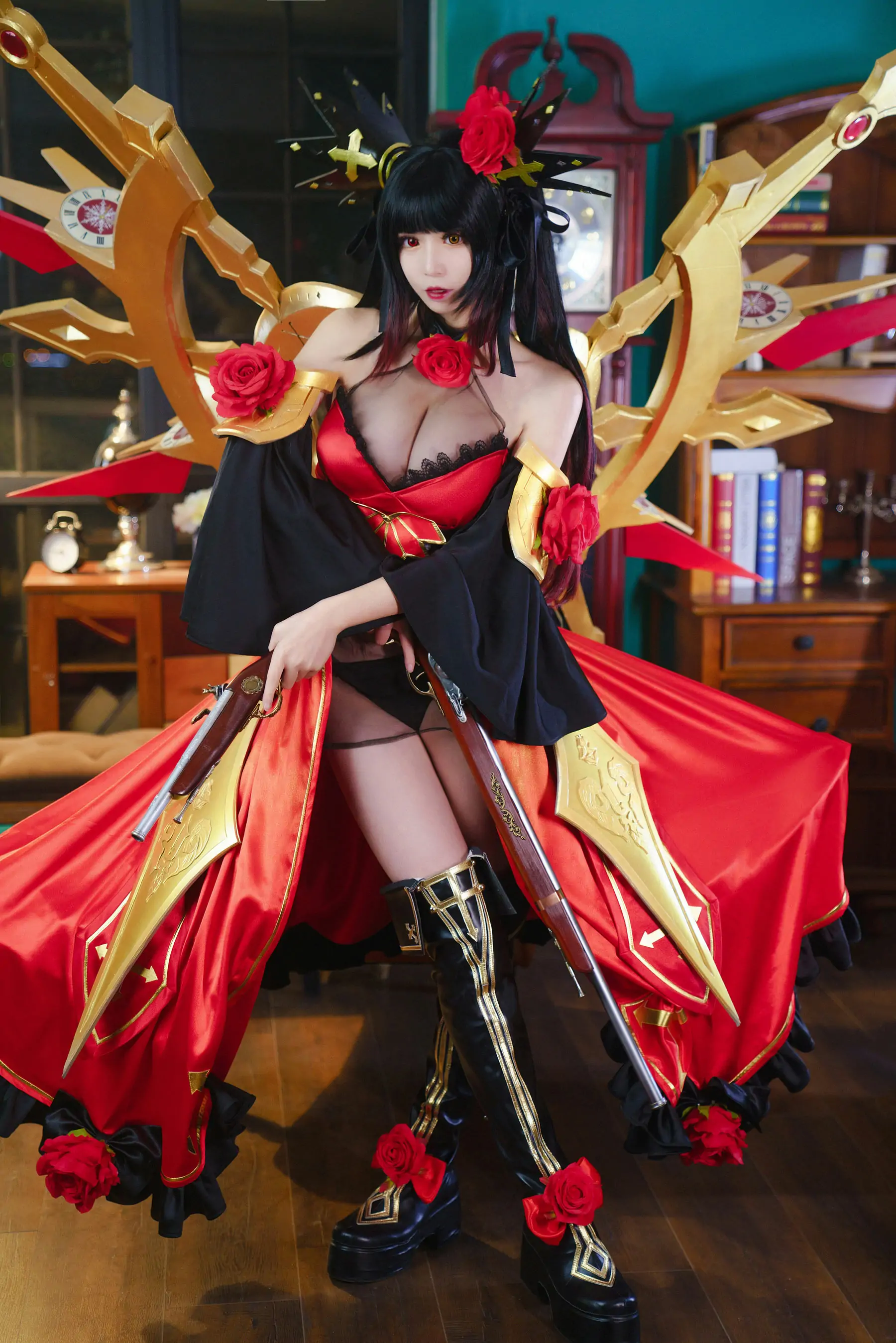 [COS福利] 动漫博主爱老师_PhD - 约会大作战 狂三新皮肤(10P)-中国美女-找套图