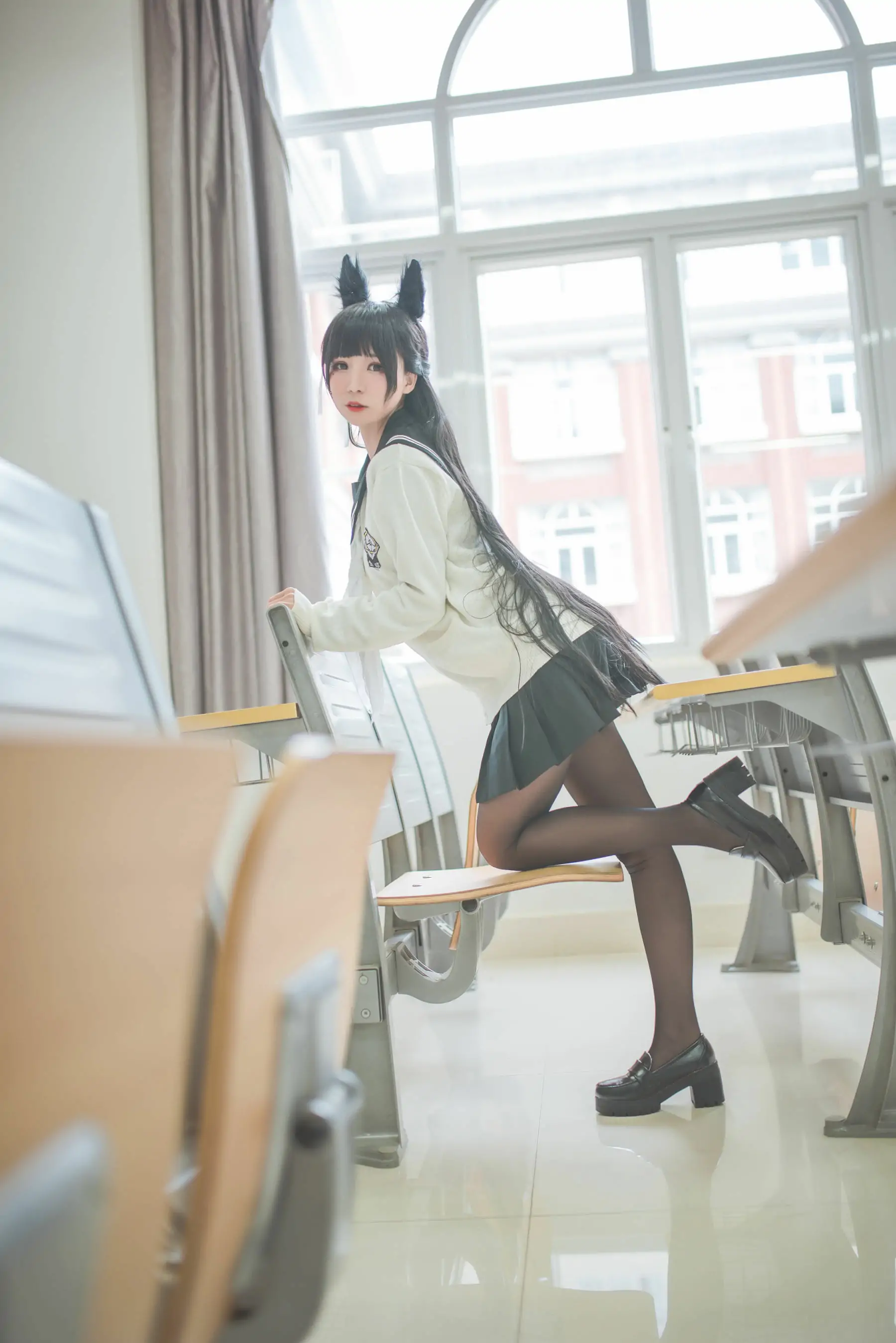 [COS福利] 动漫博主北之北 - 碧蓝航线 爱宕JK(9P)-中国美女-找套图