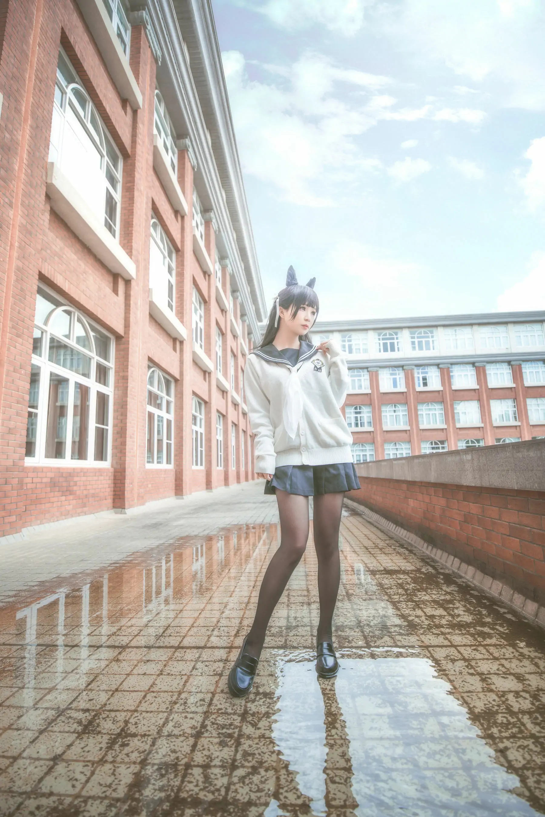 [COS福利] 动漫博主北之北 - 碧蓝航线 爱宕JK(9P)-中国美女-找套图